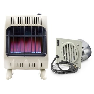 Mr. Heater Natural Gas Vent-Free Blue Flame Heater and Blower Fan ...