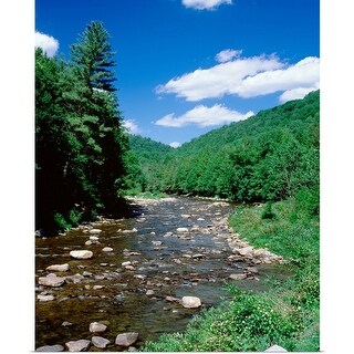"Pennsylvania, World's End State Park, Rocks in Loyalsock Creek" Poster ...