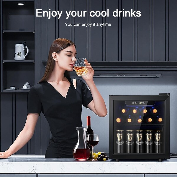 Clear glass bar fridge store