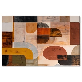 Earthy Tones II Living Room Decor Wrapped Canvas Print by Art Remedy ...