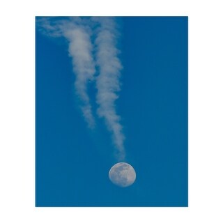 York County Pennsylvania Full Moon with Contrails Art Print/Poster ...