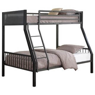 Meyers Contemporary Black Metal Frame Bunk Bed - Bed Bath & Beyond ...