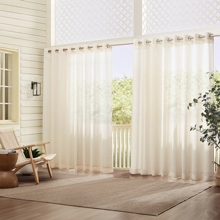 Carmen Sheer Extra-wide Indoor/Outdoor Sheer Window Curtain - Bed Bath ...