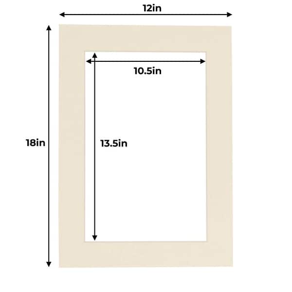 12x18 Mat for 11x14 Photo - Textured Cream Matboard for Frames ...