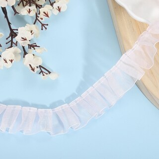 Ruffle Lace Ribbon Trim Pleated Lace Fabric Trim 11 Yard - Bed Bath ...