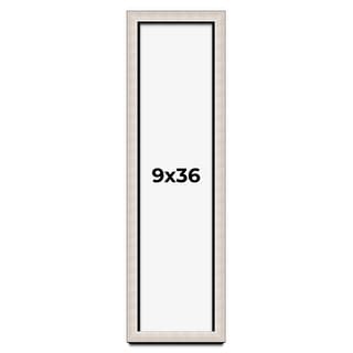 9x36 Shadow Box Frame Silver Real Wood Contemporary Shadowbox Display ...