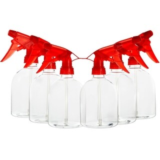 6 Pack 16oz Plastic Trigger Sprayer Bottle - Red - 3.9x8 in - Bed Bath ...