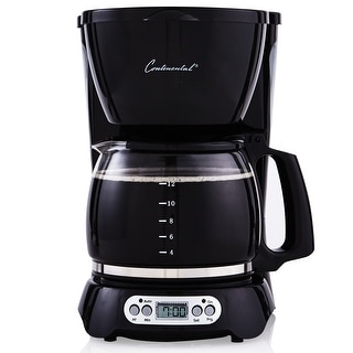 Continental Electric 12-Cup Digital Coffee Maker Black - Bed Bath ...