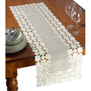 Violet Linen Sevill Decorative Embroidered Cutwork Table Runner - Bed ...