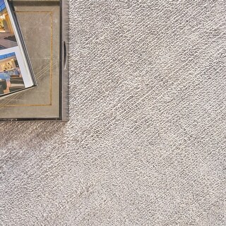 EXQUISITE RUGS Plush Hand-knotted Light Silver Area Rug. - Bed Bath ...