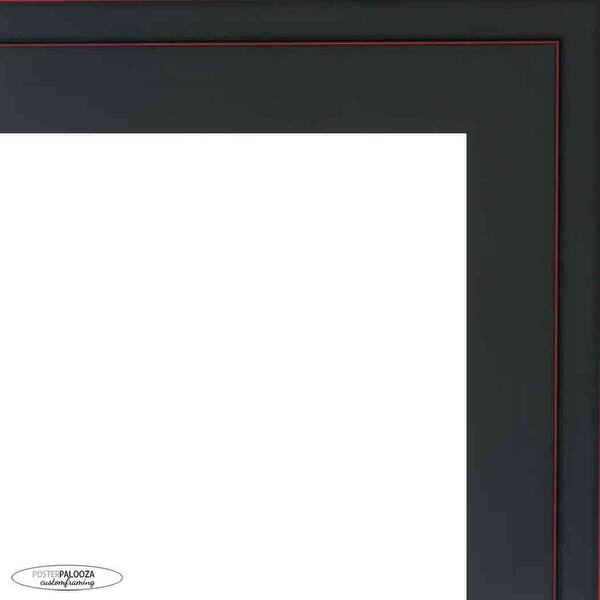 36x12 Contemporary Black Complete Wood Panoramic Frame with UV Acrylic ...