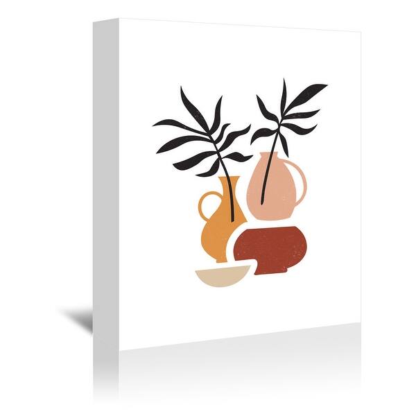 Americanflat - 8" x 10" Abstract Vases by Elena David Wrapped Canvas ...