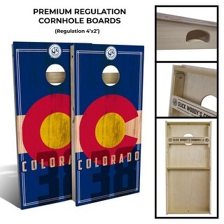 Colorado State Flag 2.0 Regulation Cornhole Board Set (Includes 8 Bags ...