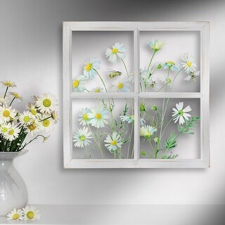 Window Acrylic Daisies & Bees Frame 19x19" - Bed Bath & Beyond - 37290280