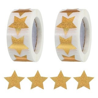 2 Roll Glitter Star Stickers 1 Inch DIY Adhesive Sparkling Labels - 1 ...