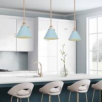 Mid-Century Modern 1-Light Cone Kitchen Island Pendant Light - 8''D x 7 ...