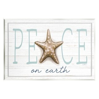 Stupell Peace On Earth Starfish Sign Wall Plaque Art, Design by ...