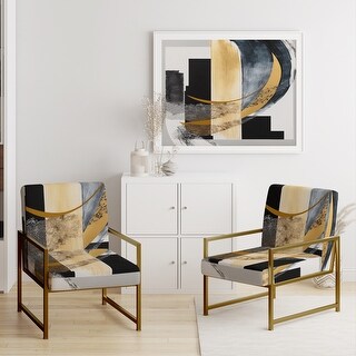 Designart - Glam Art Deco Abstract - Abstract Accent Chair - Modern ...