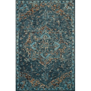 Alexander Home Megan Floral Hand-Hooked 100% Wool Area Rug - On Sale ...