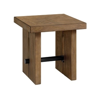 Landmark 24" Wide End Table with 2 Legs, Weathered Oak - Bed Bath ...