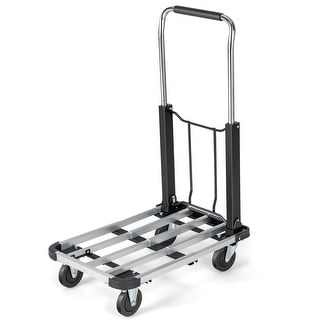 Folding Hand Truck Aluminum Utility Dolly Platform Cart with Extendable ...