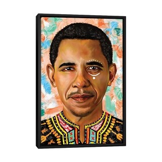 iCanvas "Barack Obama" by Crixtover Edwin Framed Canvas Print - Bed ...
