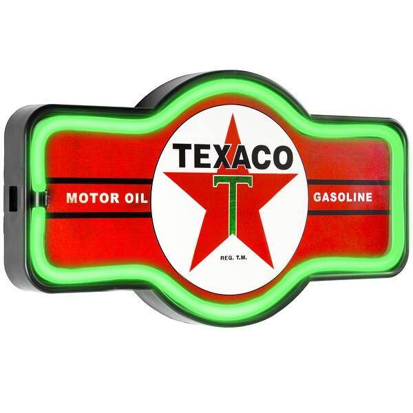 American Art Decor Vintage Texaco Marquee Shaped LED Light Up Sign Wall ...