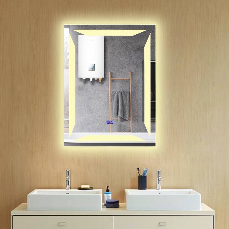 Frameless Back Lit LED Mirror - Silver - Overstock - 32435052