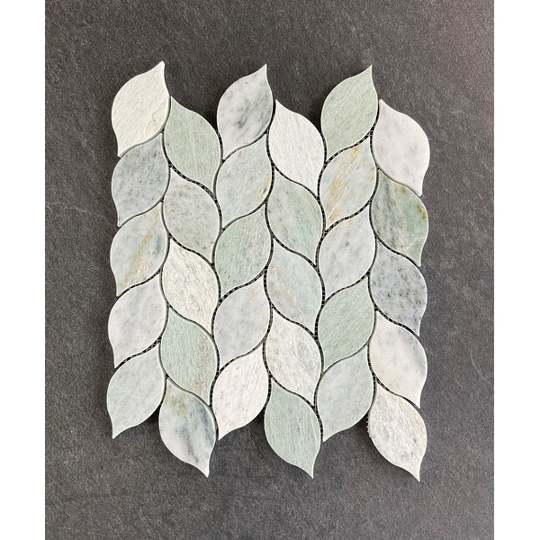 Marble Leaf Pattern Wall & Floor Mosaic Tiles - Bed Bath & Beyond ...