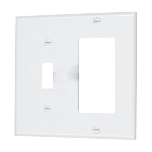 Rectangle White Electrical Switch Plate Plastic American Imaginations ...