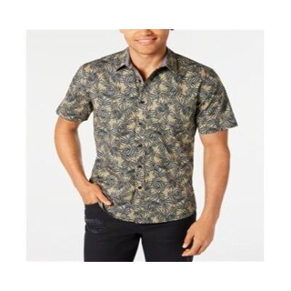 American Rag Men's Leaf Lines Shirt Green - Bed Bath & Beyond - 40641202