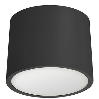 Dainolite Echo Flush Mount - 15W - Matte Black - Frosted Acrylic ...