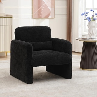 Single Sofa Chair, Reading Chair for Bedroom, Cozy Chenille Armchair ...