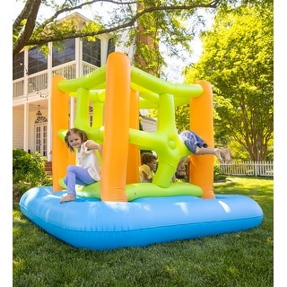 Hearthsong Giant 7-Foot Inflatable Bounce House and Climbing Cube - Bed ...