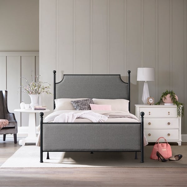Hillsdale Furniture McArthur Metal and Upholstered Bed - Bed Bath ...