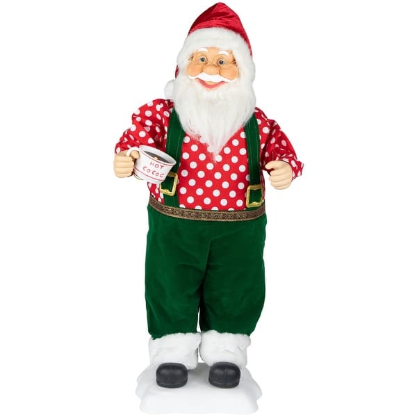 24" Animated and Musical Santa Claus with Hot Cocoa Christmas Figure ...