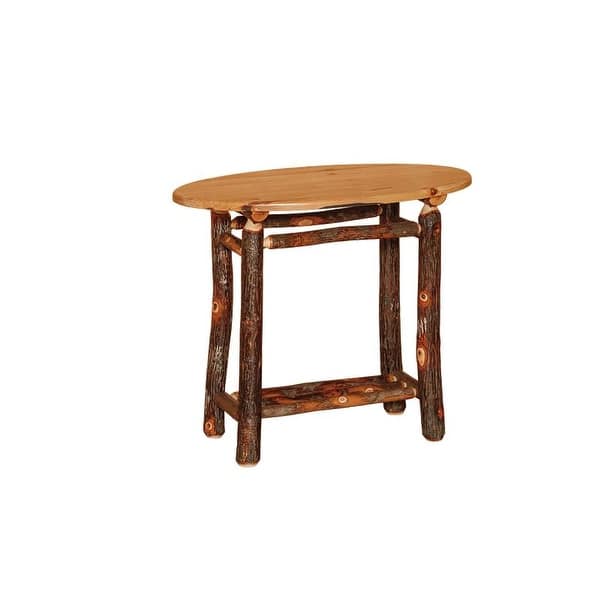 Hickory Log Adirondack Oval End Table - Bed Bath & Beyond - 33608812