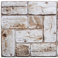 Dundee Deco White Logs PVC 3D Wall Panels, Decorative Wall Paneling ...