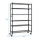 6-Tier Disassembly and Free Assembly Shelving with Wheels - Bed Bath ...