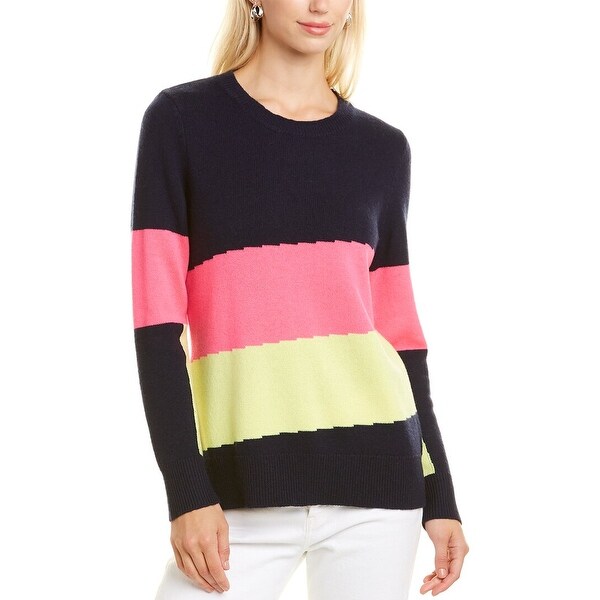 Sail To Sable Colorblock Wool & Cashmere-Blend Sweater - Overstock ...