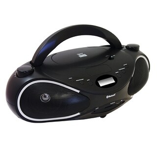 Axess Portable Bluetooth Boombox with 3.5mm MP3/CD/USB/SD/MMC Card Slot ...