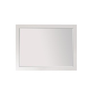 Grayson 48 Inch Rectangular Bathroom/Vanity Framed Wall Mirror In White ...