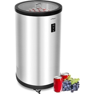 1.8 Cu.Ft Beverage Refrigerator Party Cooler Fridge with 4 Universal ...