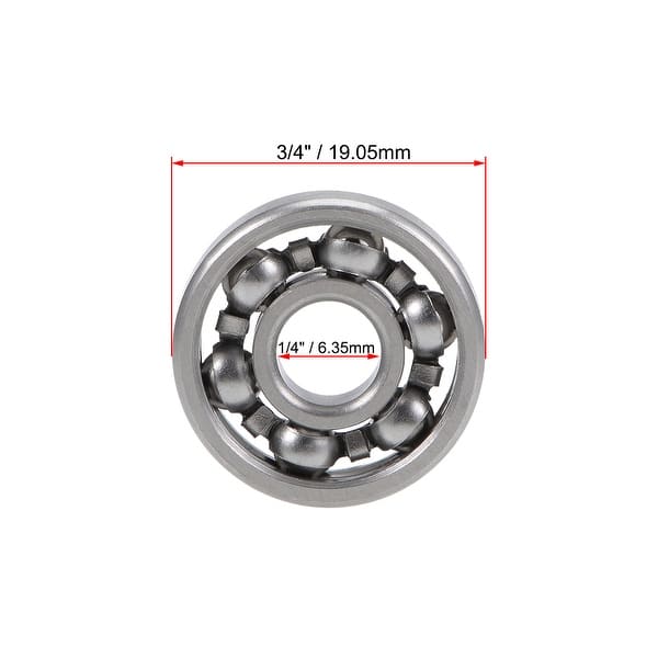 R4A Ball Bearing 1/4"x3/4"x7/32" Open Type ABEC-1 Bearings 2pcs - R4AZZ ...