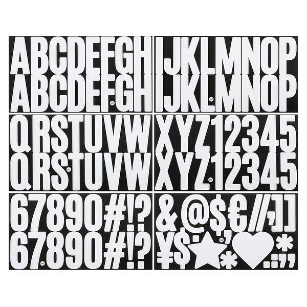 Alphabet Letters Numbers Stickers, 12 Sheets Self Adhesive Large Decal ...