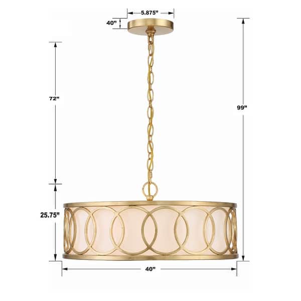 Libby Langdon for Crystorama Graham 6 Light Antique Gold Chandelier ...