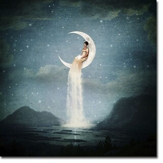 Moon River Lady by Paula Belle Flores Gallery Wrapped Canvas Giclee Art ...