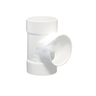 4 in. White Tee PVC Sewer Straight Tee - Bed Bath & Beyond - 39110468