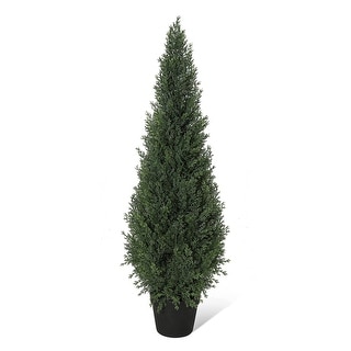 3FT/4FT/5FT Artificial Trees,Fake Cedar Topiary Tree Outdor,1pack or ...