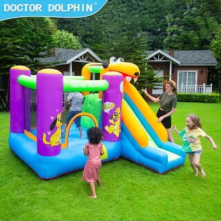 Durable Dog Inflatable Castle Bounce House with Slide and Blower - Bed ...